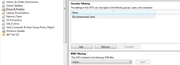 AD Security Filtering and Item Level Targeting, apply specific policies ...